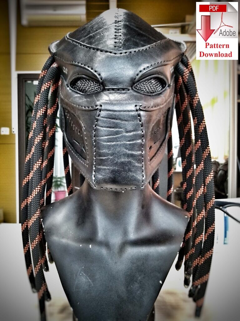 Выкройка «Хищник»/Pattern PDF leather Predator mask (V23) — SteampunkRUS96