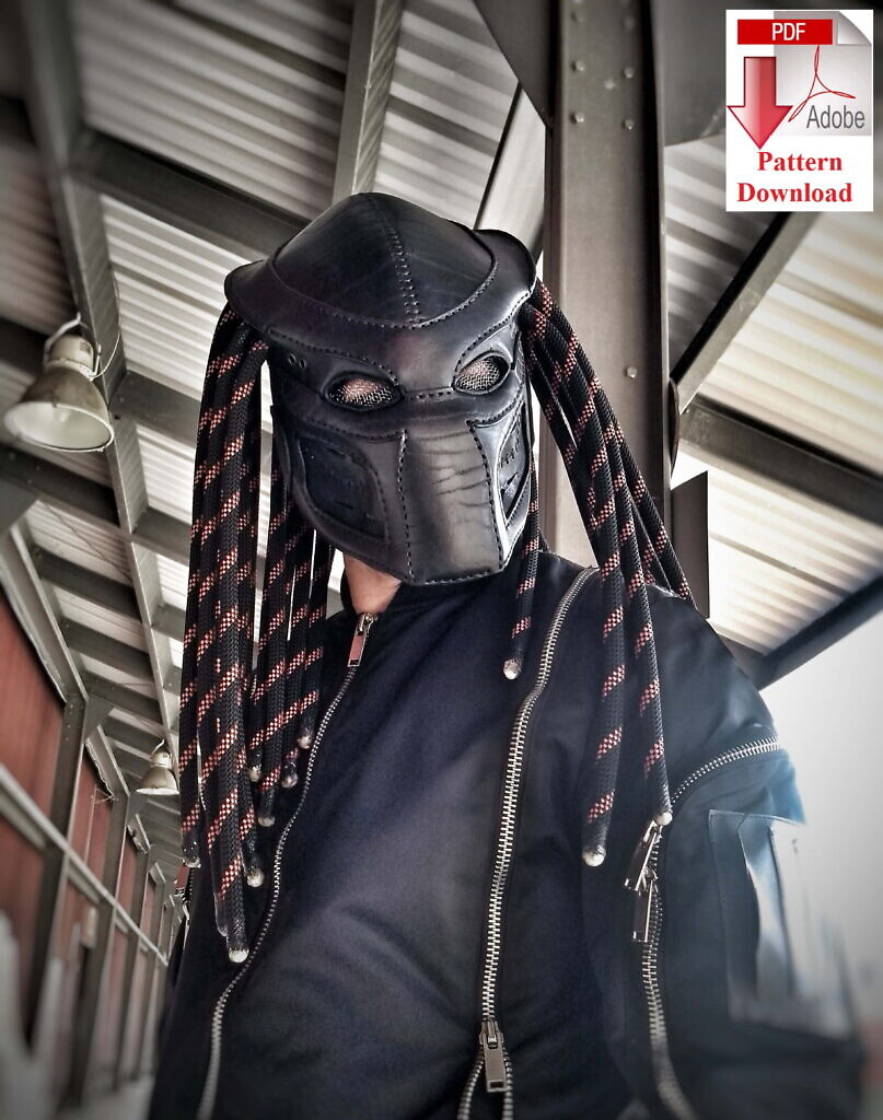 Выкройка «Хищник»/Pattern PDF leather Predator mask (V23) — SteampunkRUS96