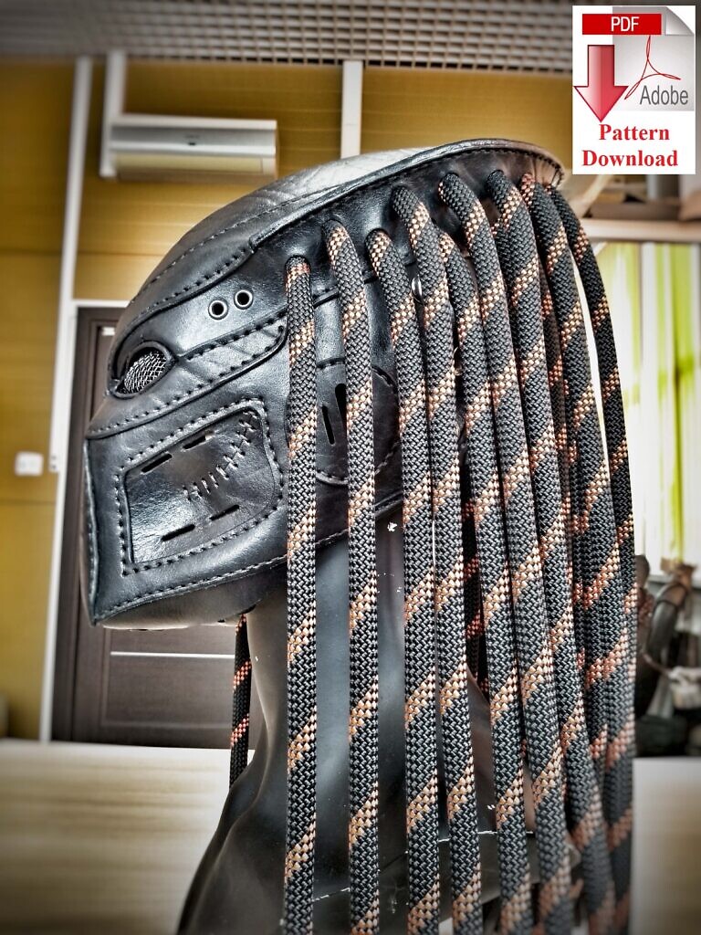 Выкройка «Хищник»/Pattern PDF leather Predator mask (V23) — SteampunkRUS96