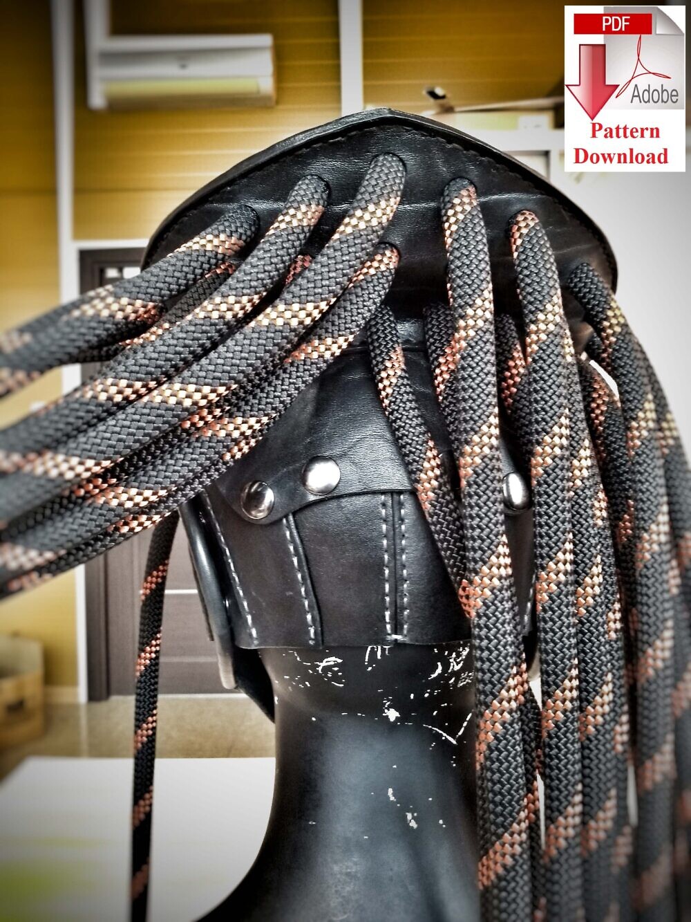 Выкройка «Хищник»/Pattern PDF leather Predator mask (V23) — SteampunkRUS96